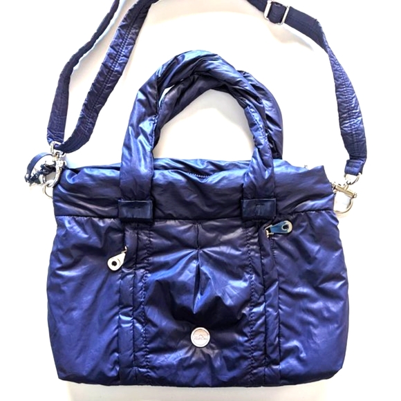 Kipling | Bags | Kipling Blue Purple Handbag Crossbody Satchel Bag ...